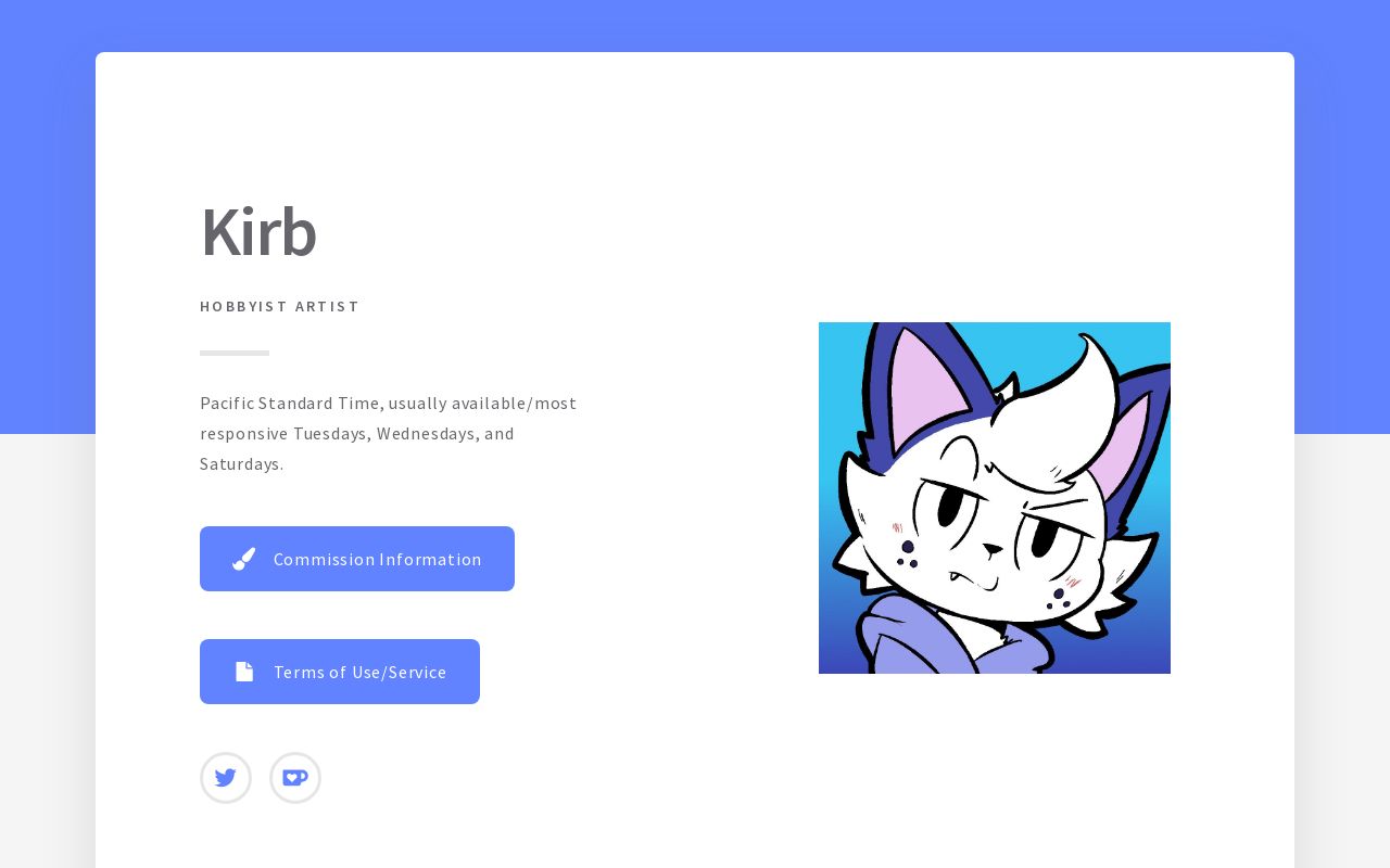 Kirb's Carrd Page